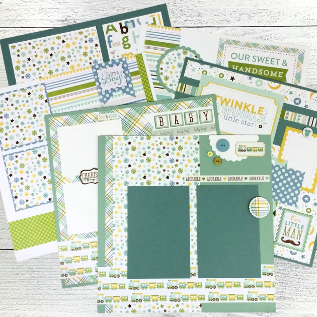12x12 Sweet Baby Boy 6-Page Layout Instructions – Artsy Albums