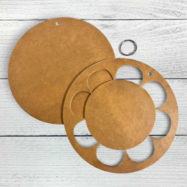 Acrylic Circle Shaped Album with Flower Petal Cutouts – Artsy Albums