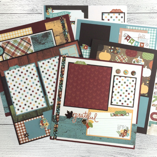 12x12 Pumpkin Spice Fall Layout Instructions ONLY – Artsy Albums