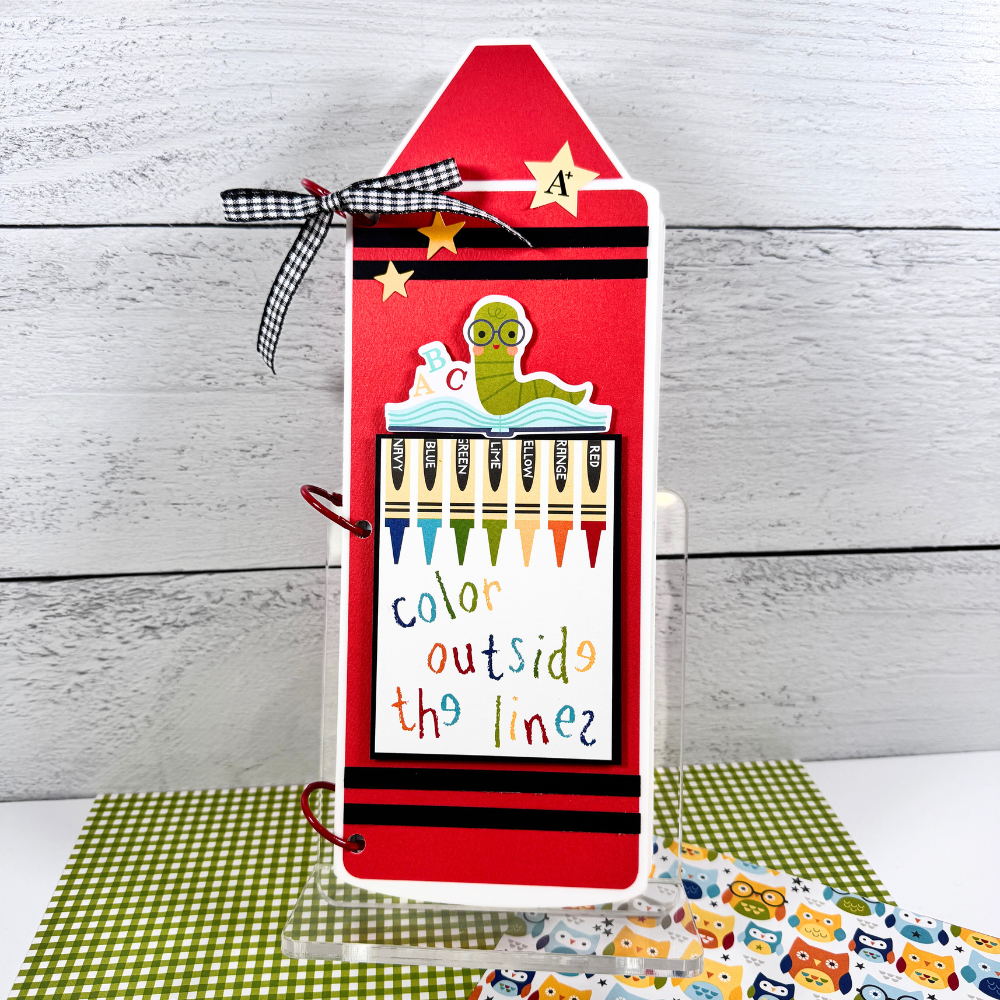 Crayon Shaped School Scrapbook Album Instructions – Artsy Albums