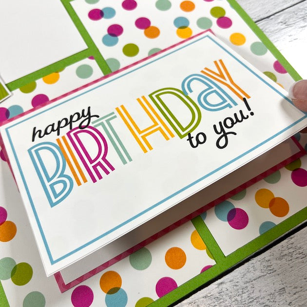 12x12 Birthday 4-Page Scrapbook Layout Instructions – Artsy Albums