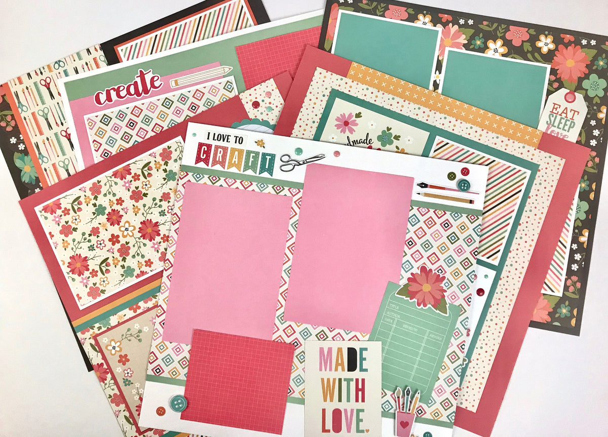 12x12 Crafting Made With Love Layout Instructions – Artsy Albums